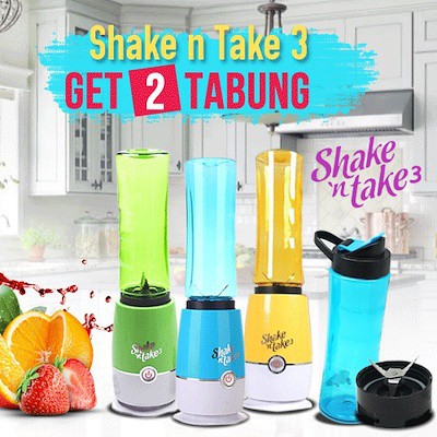 Shake N Take 3-tube 2-Cup - 2-tube Fruit Juice Blender BATAM | Shopee ...