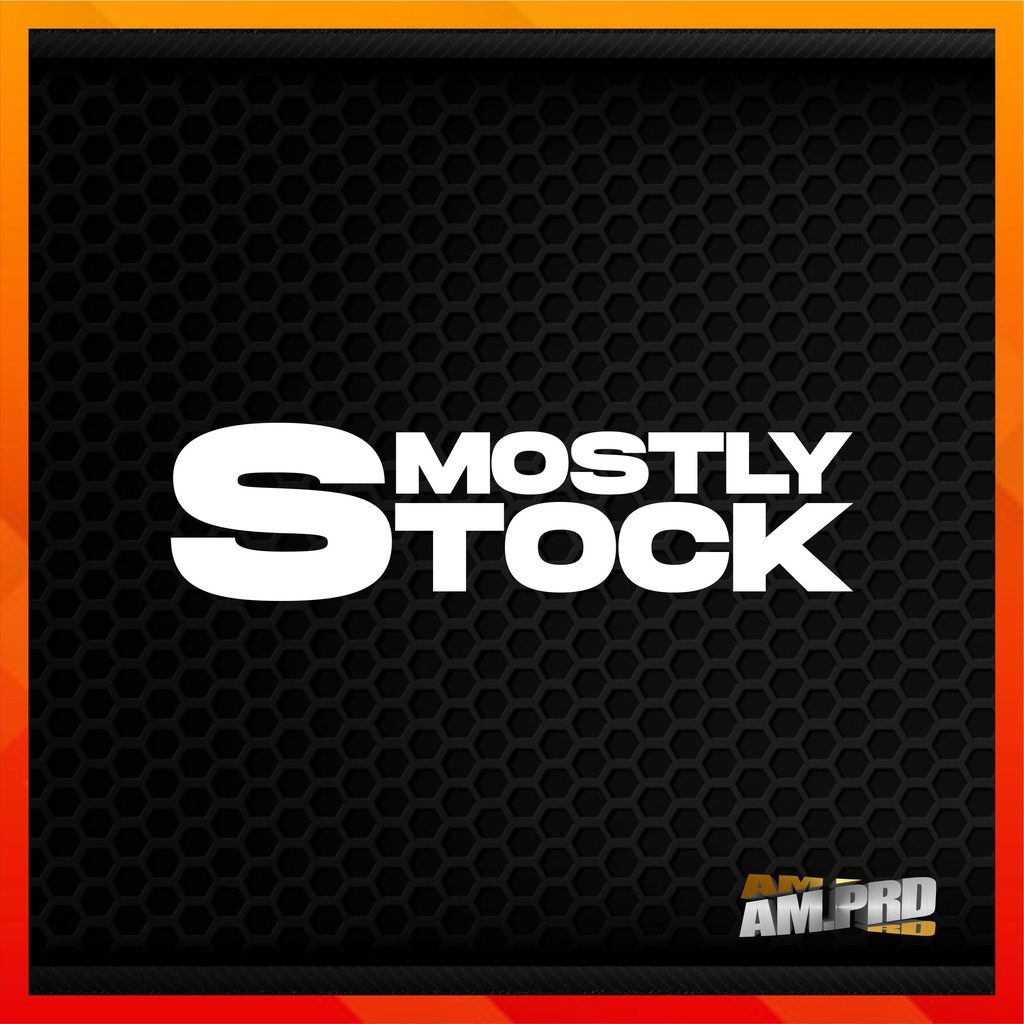 MOSTLY STOCK CUT OUT VINYL DECAL STICKER FOR CAR/MOTORCYCLE AND HELMET ...