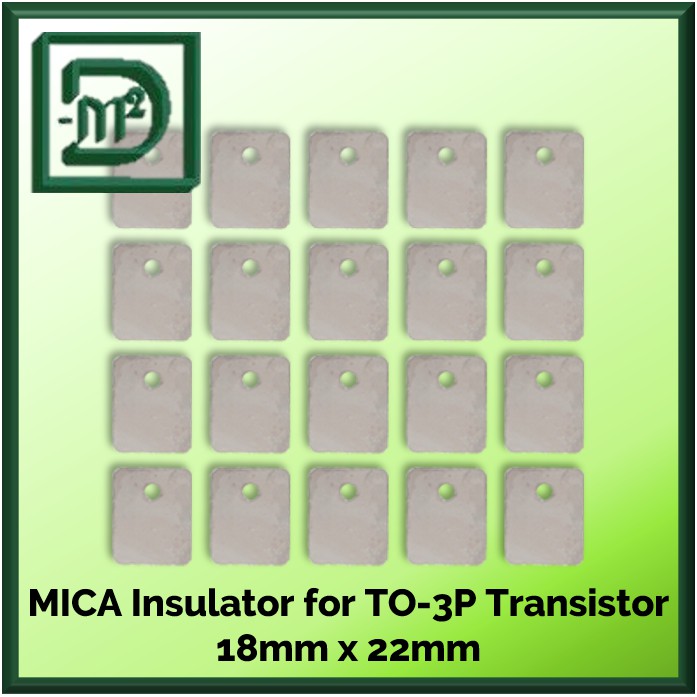 MICA Insulator for TO-3P Transistor 18mm x 22mm (20pcs) | Shopee ...
