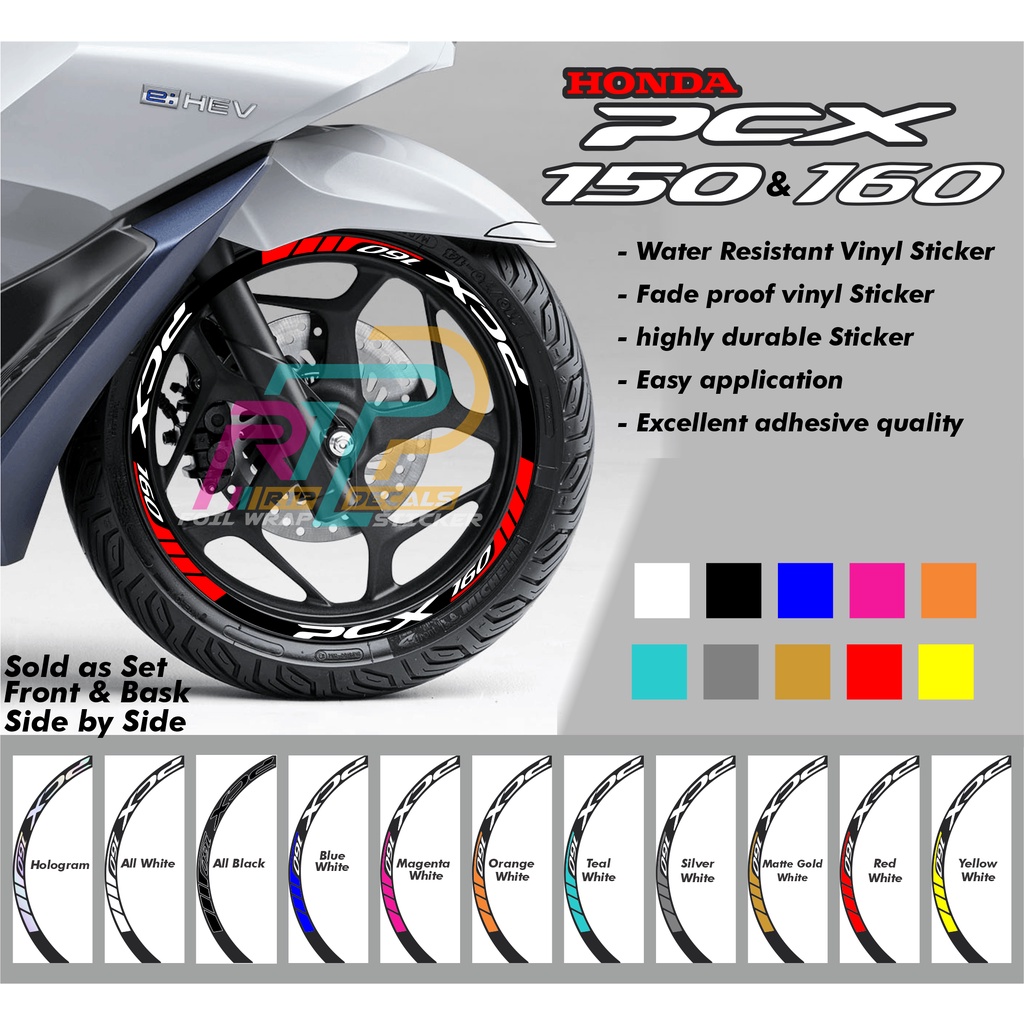Honda PCX 150 & 160 Mags Sticker 4pcs Front & Back | Shopee Philippines