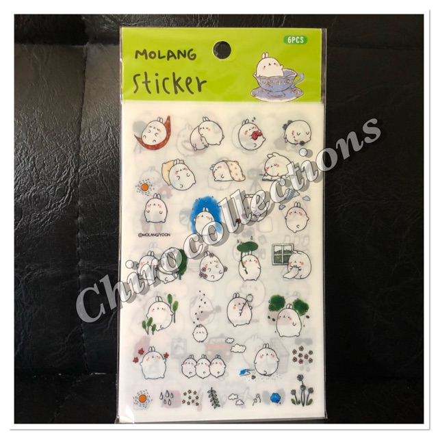 Molang 6 Pieces Sticker Set | Shopee Philippines
