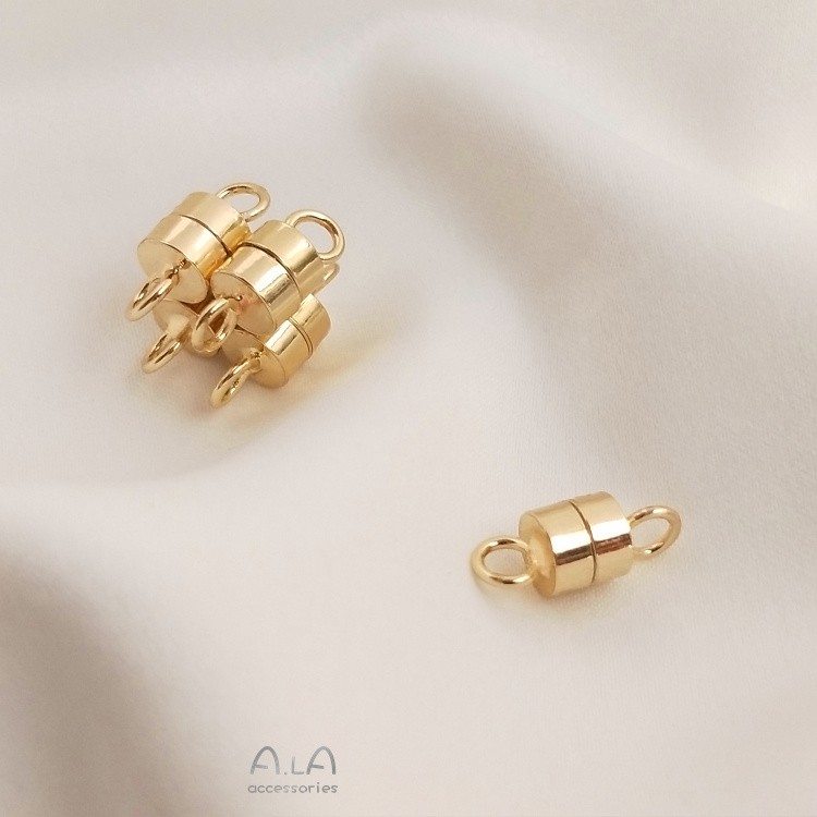 14K gold-clad color-preserving magnet buckle cylindrical closed loop ...