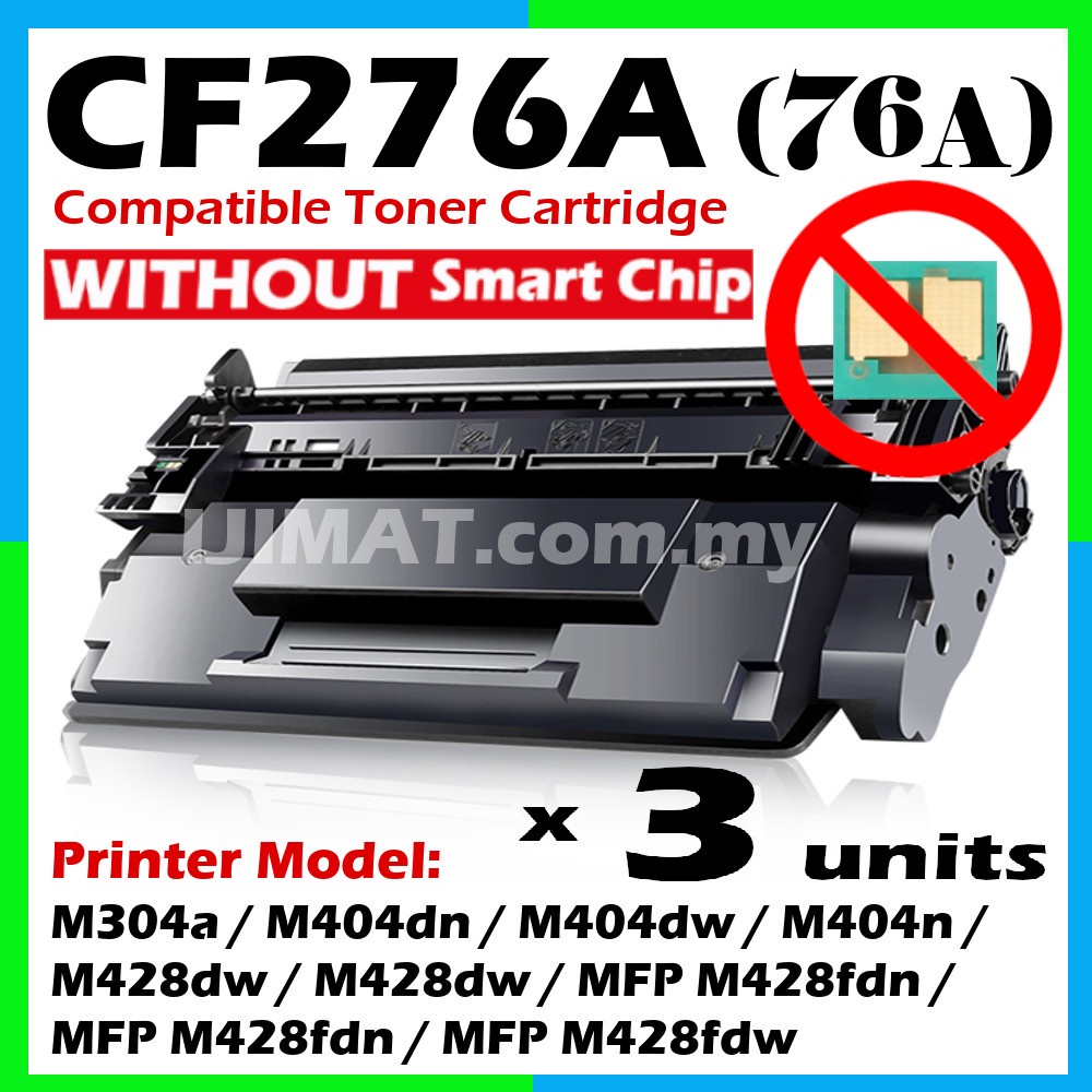 3x Toner Compatible HP CF276A 76A CF 276A Laserjet pro MFP M304a M404dn ...