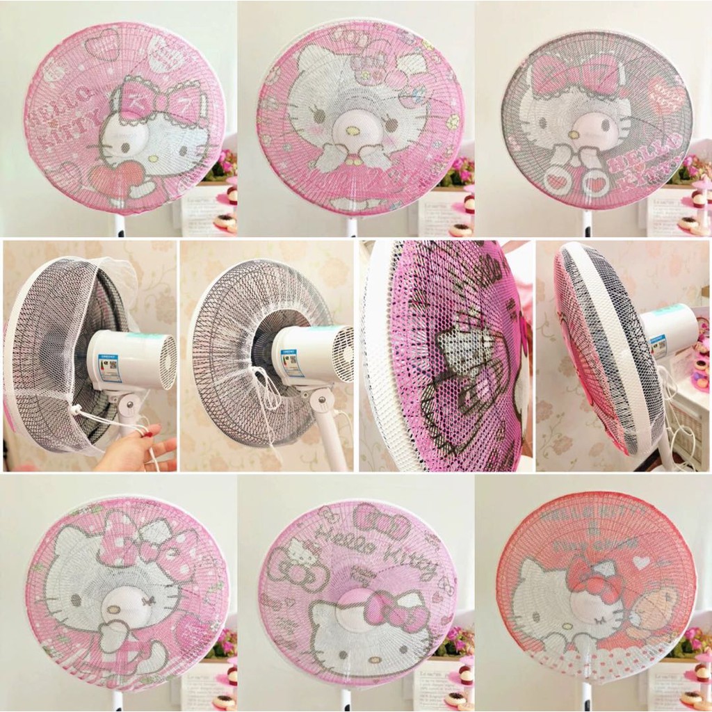 Cartoon character hello kitty fan cover stitch fan cover | Shopee ...