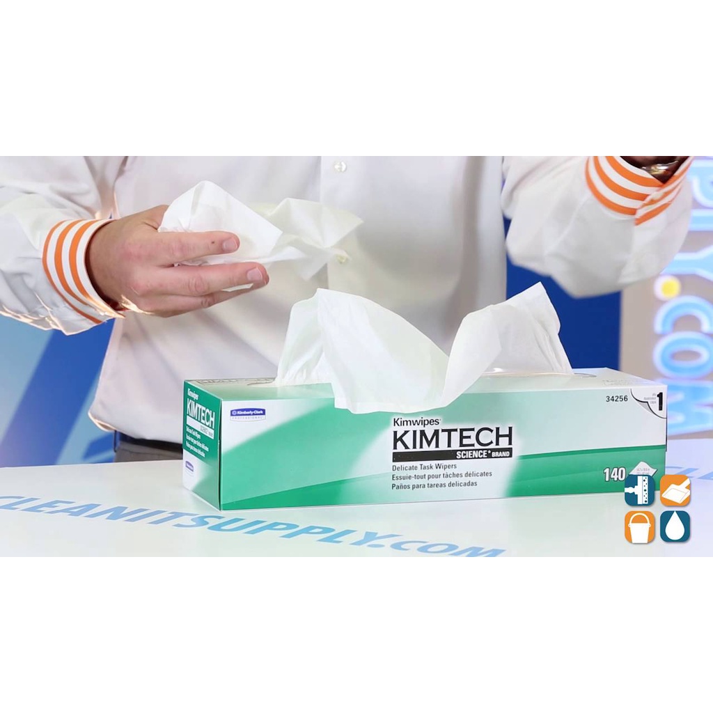 WANTLAB KimTech Science Kimwipes 14in X 16in Delicate Task Wipers 1 Box ...