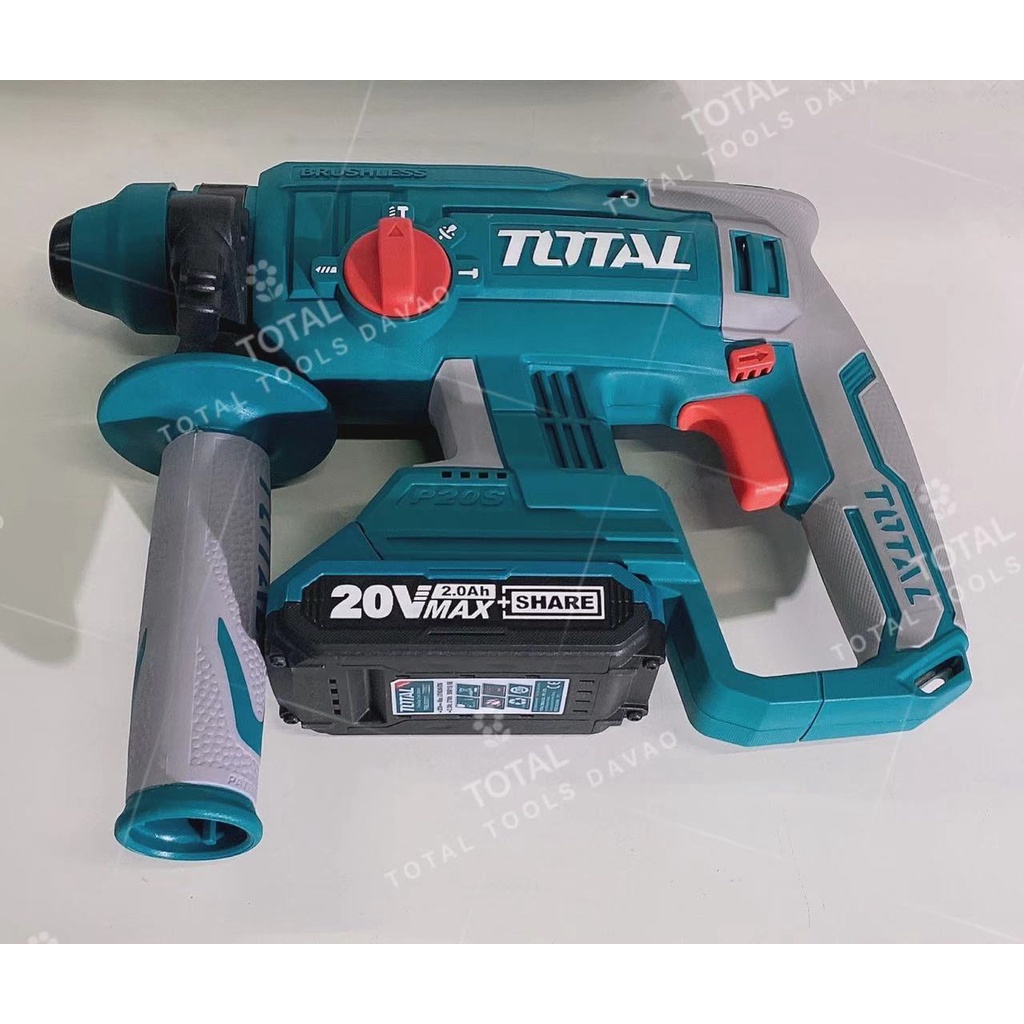 TOTAL Lithium-Ion rotary hammer 20v TRHLI2201 industrial (BATTERY AND ...