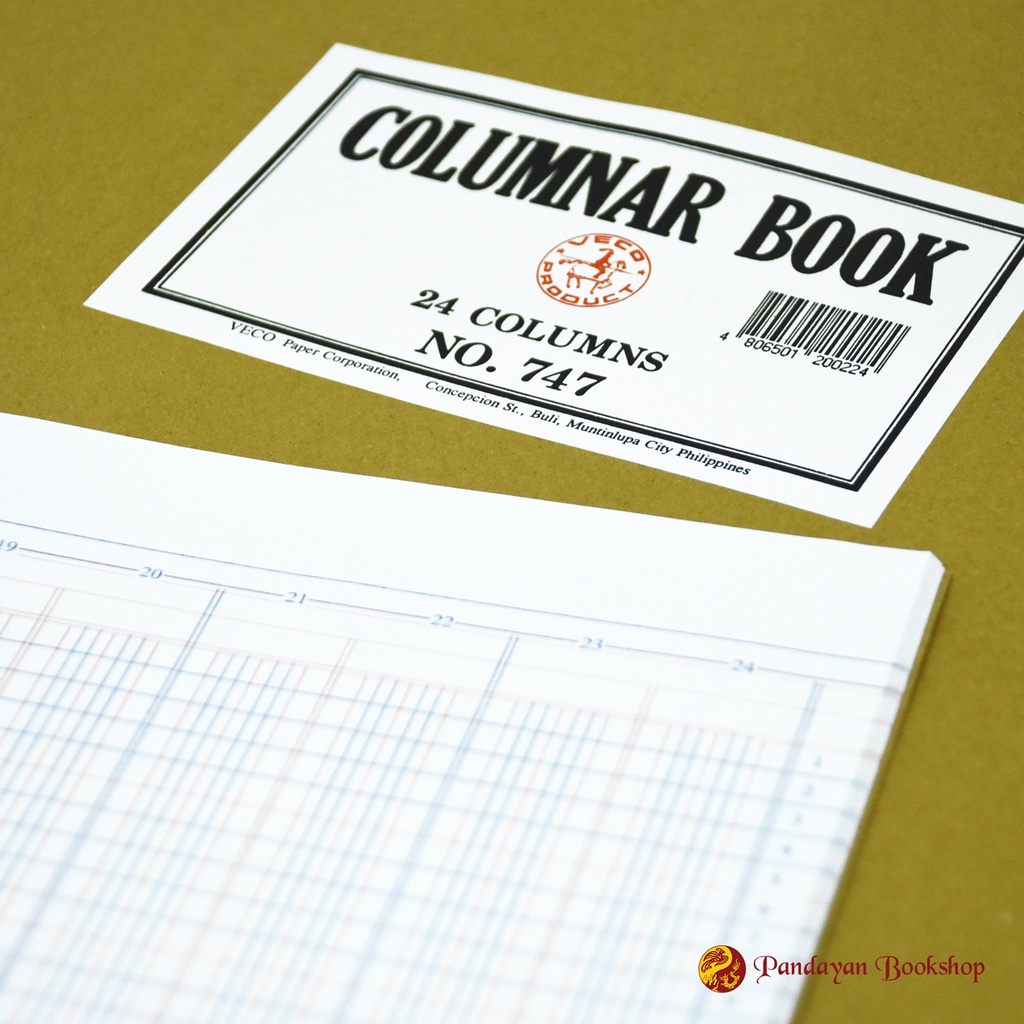 Veco Columnar Book (No. 707/ 727/ 747 3, 4, 5, 6, 8, 10, 12, 14, 20, 24 ...