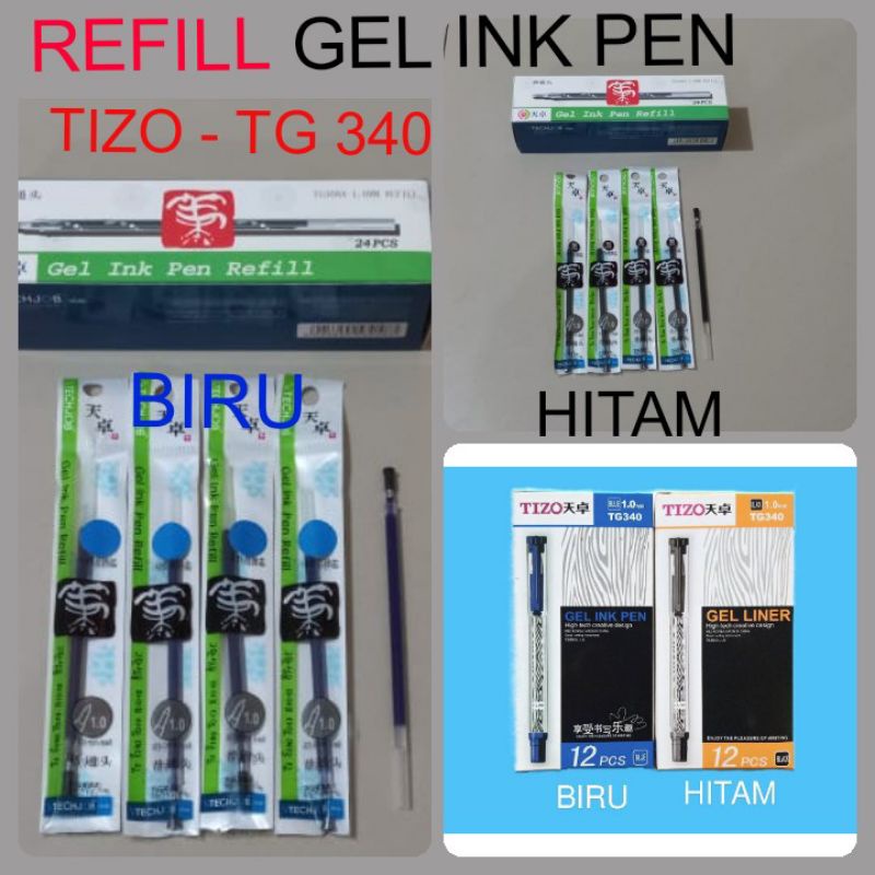 Tizo GEL INK PEN REFILL / TIZO PUL PEN REFILL TG-340 1.0 mm | Shopee ...