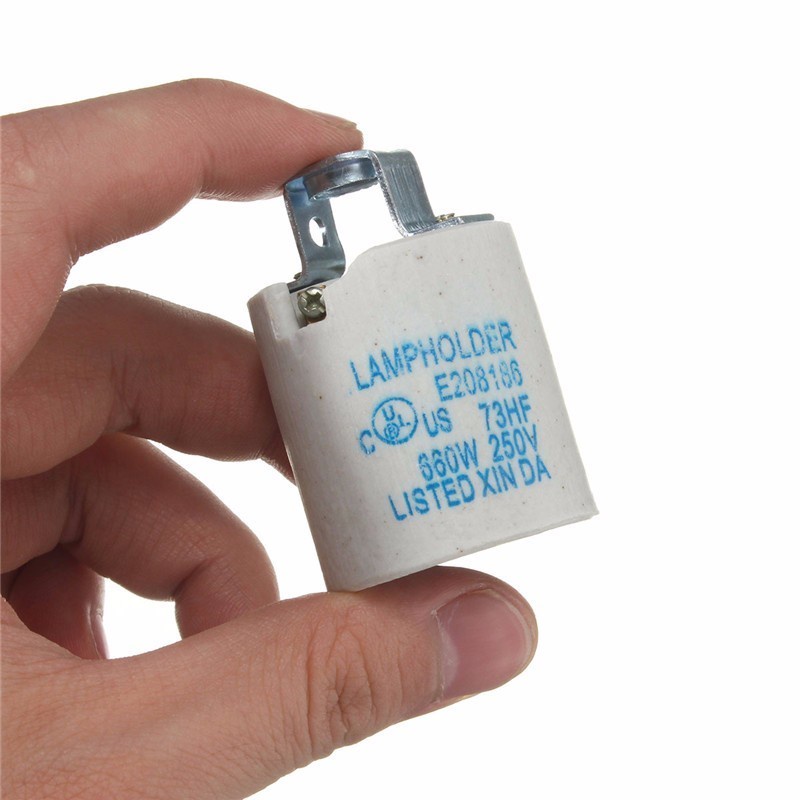 110v 220v E27 Ceramic Lamp Holder Light Socket Base Accessory Screw Cap ...