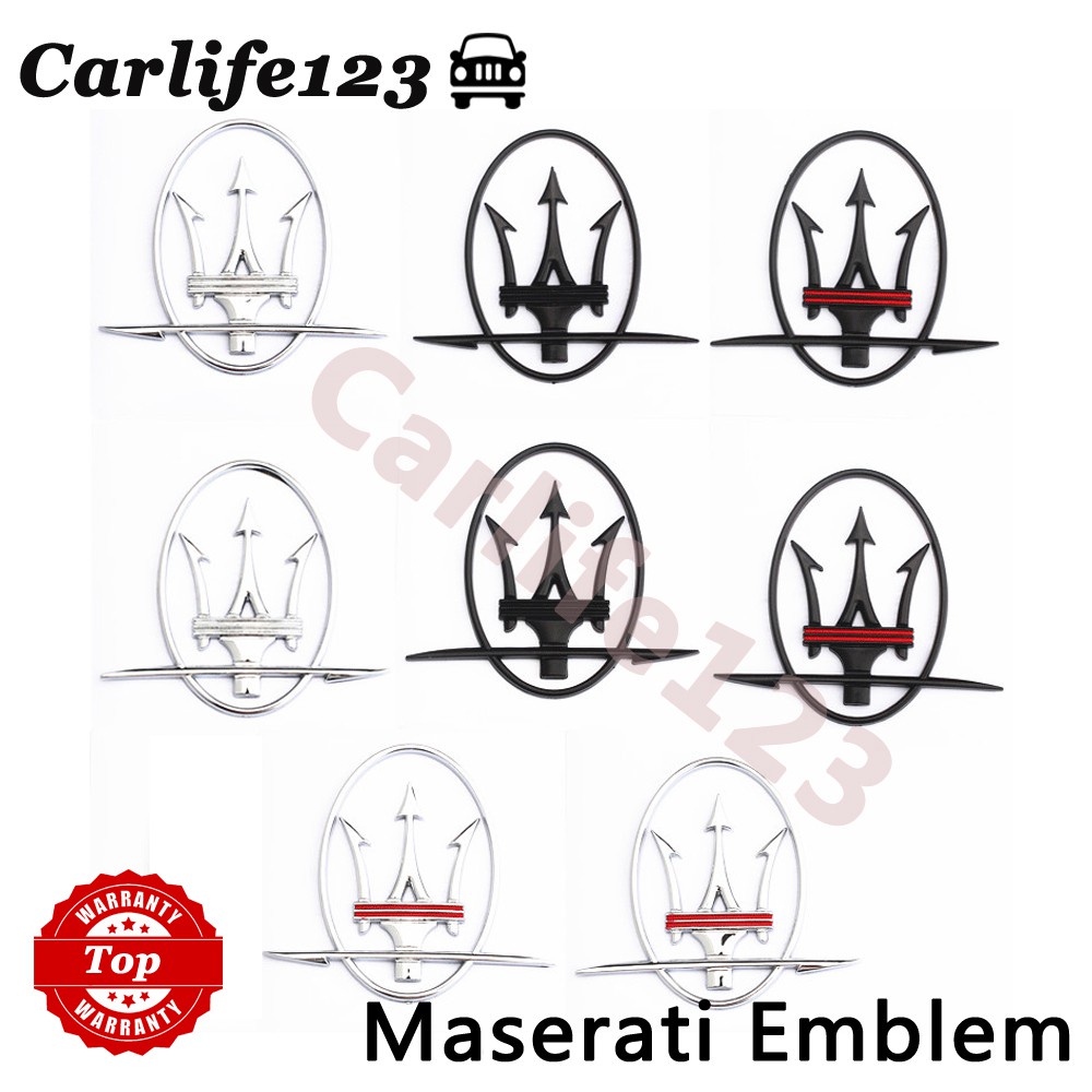 2PCS Maserati Emblem Badge Replacement Car Logo Sticker For 4WD Q4 ...