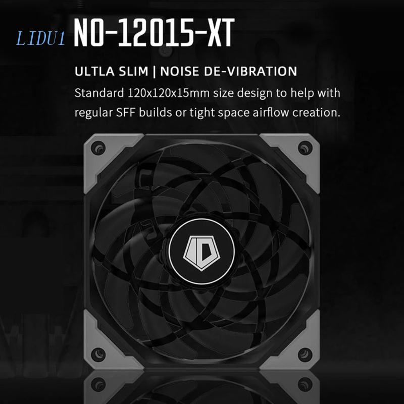 LIDU1 12015XT 120mm PWM PC Case Fan Ultra Slim Quiet Computer CPU Water ...