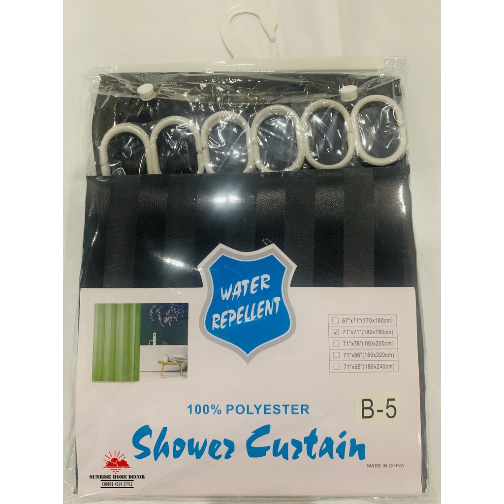 Shower Curtain Plastic Waterproof Thicken Solid Bathroom Bathtub ...