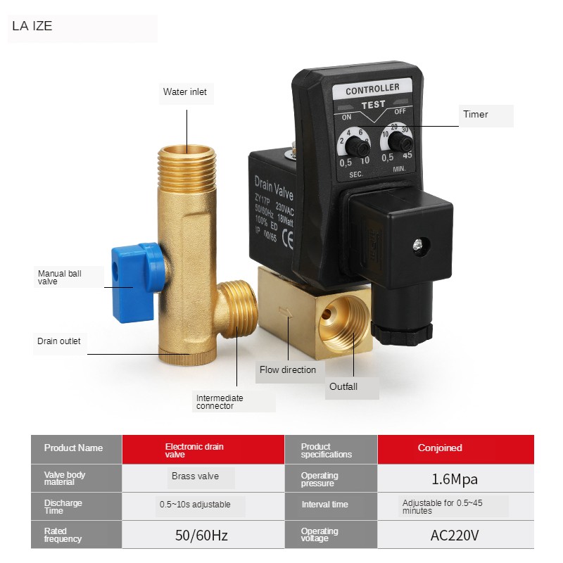 【COD】Electronic drain valve automatic switch integrated drain valve ...