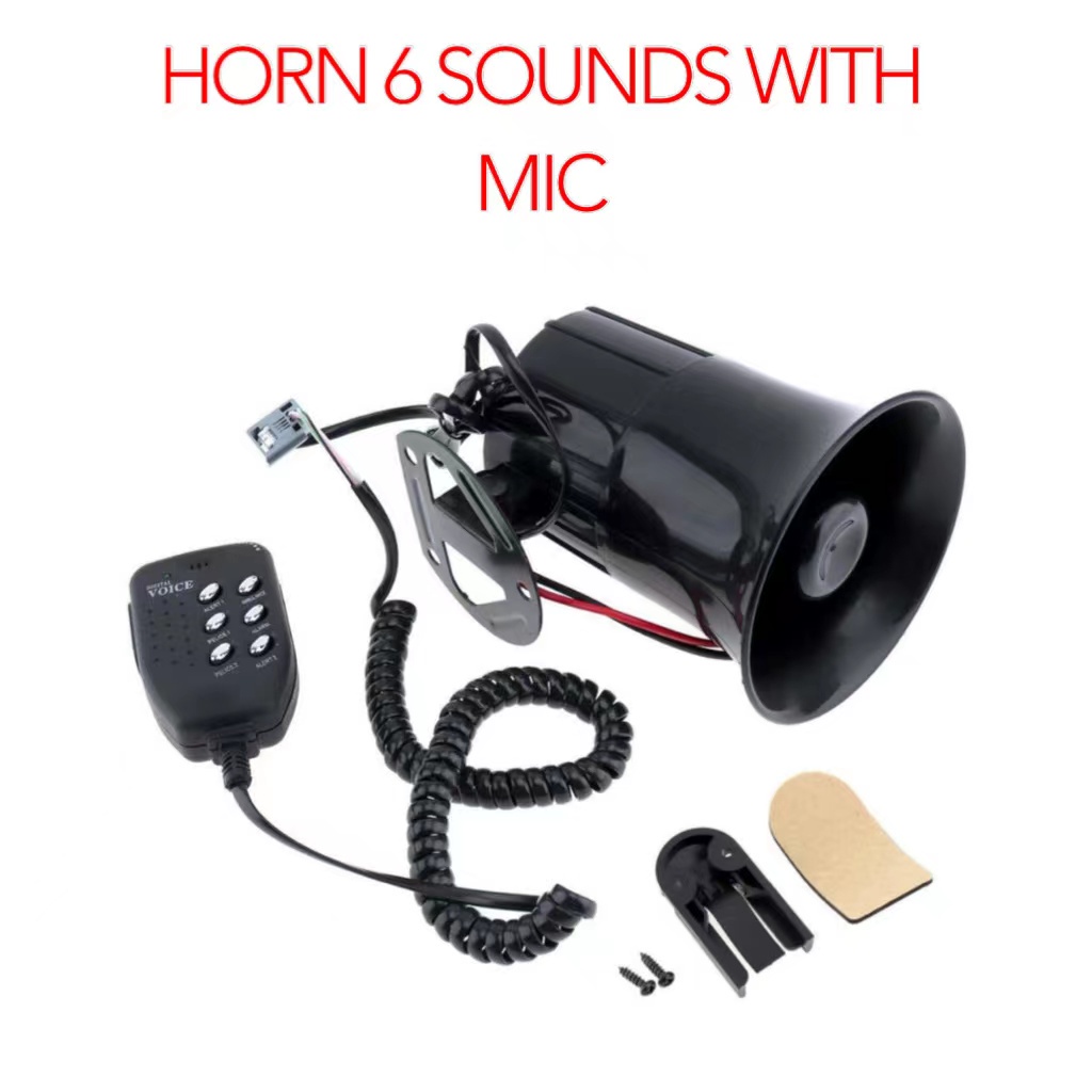 CPO (5962) HORN WITH REMOTE 6 SOUNDS CAR WARNING ALARM HOOTER AMBULANCE ...