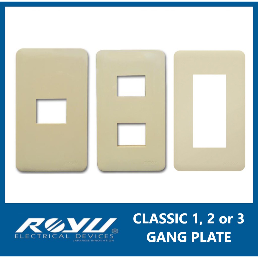 Royu Classic 1, 2 or 3 Gang Plate RCP1 RCP2 RCP3 | Shopee Philippines