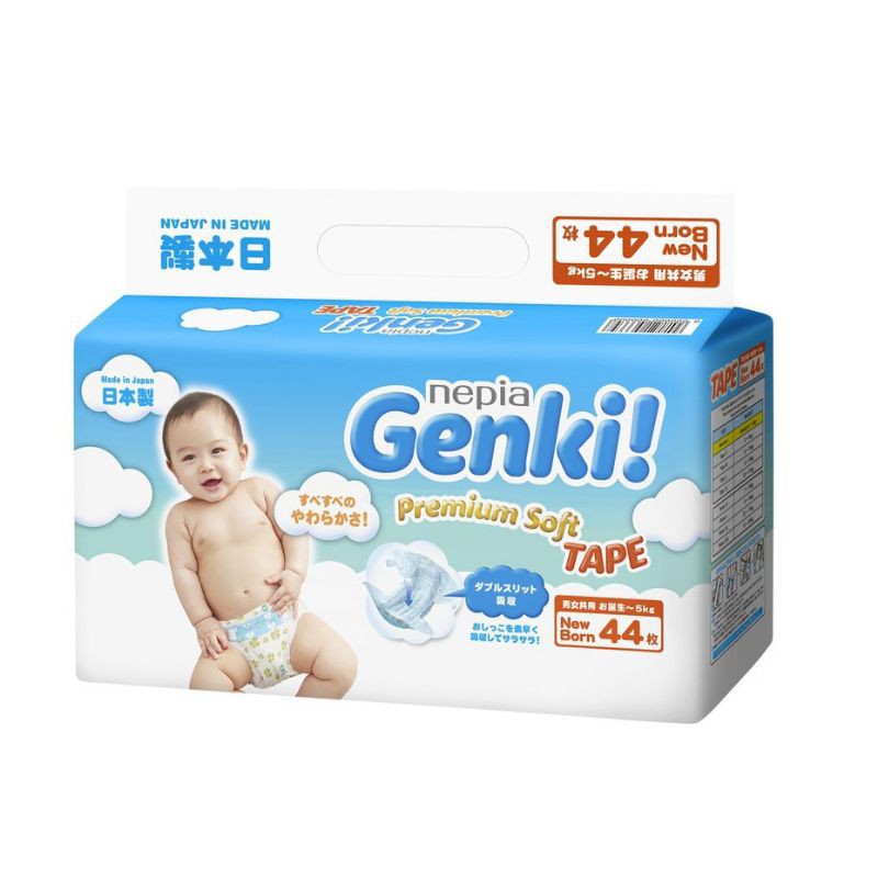 Nepia Genki Pempers NB contains 44 (NEW BORN) | Shopee Philippines