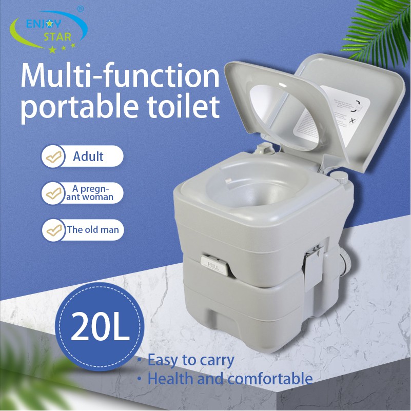 Outdoor/Indoor Portable Toilet With 2 Way Flush Elderly Mobile Toilet ...