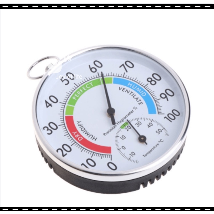 Temperature and humidity analog indicating indoor and outdoor ...