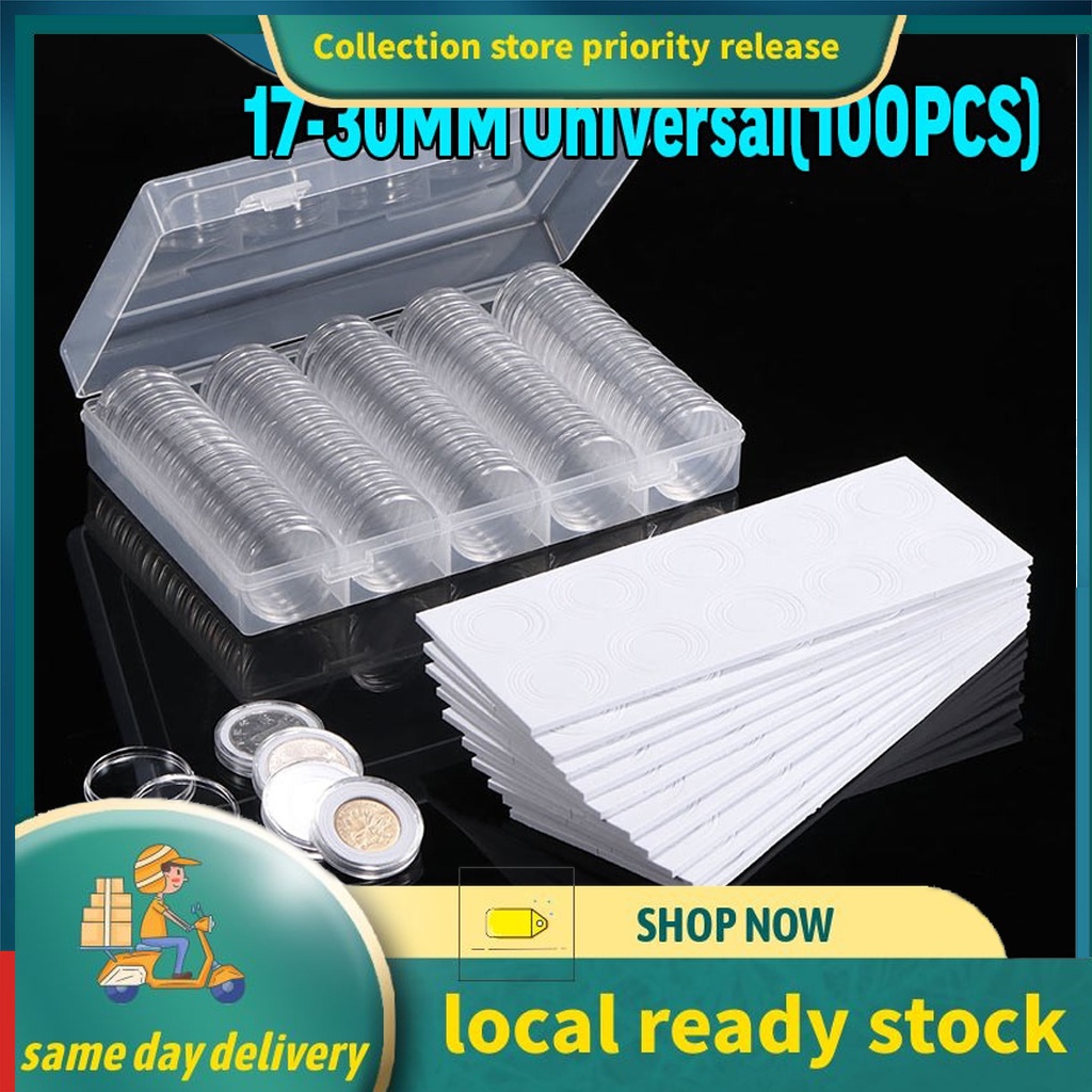 100pcs silver eagles coin capsules coin case coin holder storage ...