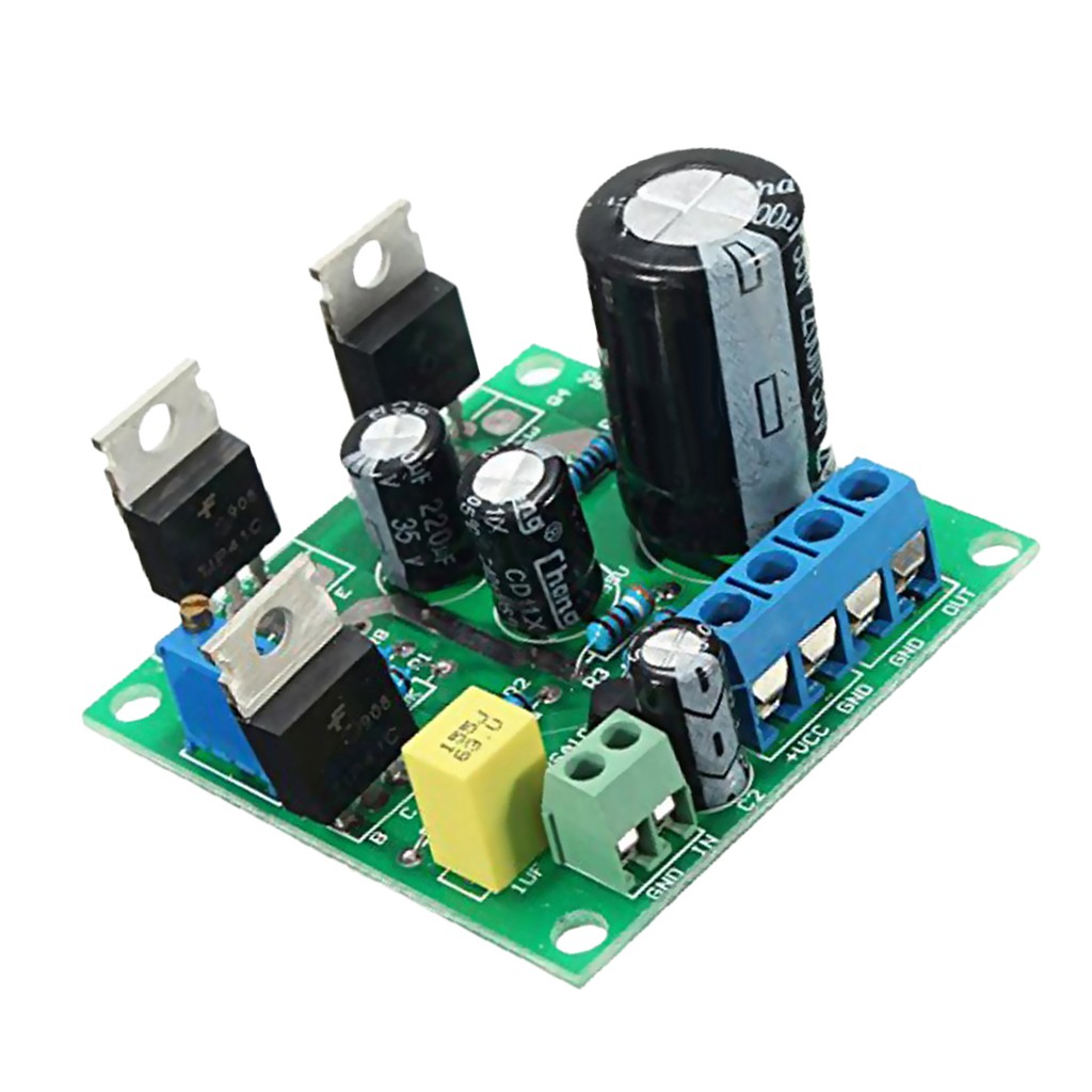 SHIWAKI DC12V 24V Mini 1969 TIP41C Mono Channel Amplifier Board Module ...