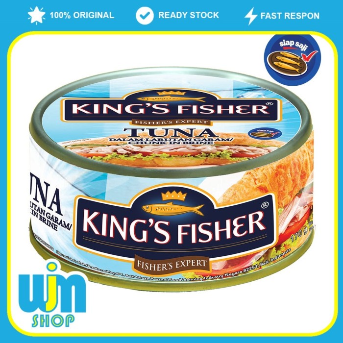 King's Fisher Canned Tuna Chunk In Brine 170g In Salt Solution | Shopee ...