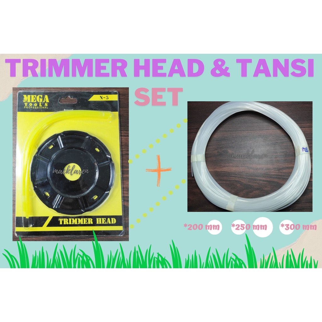 Trimmer Head with Tansi Nylon Grass Cutter - Mega Tools | Shopee ...