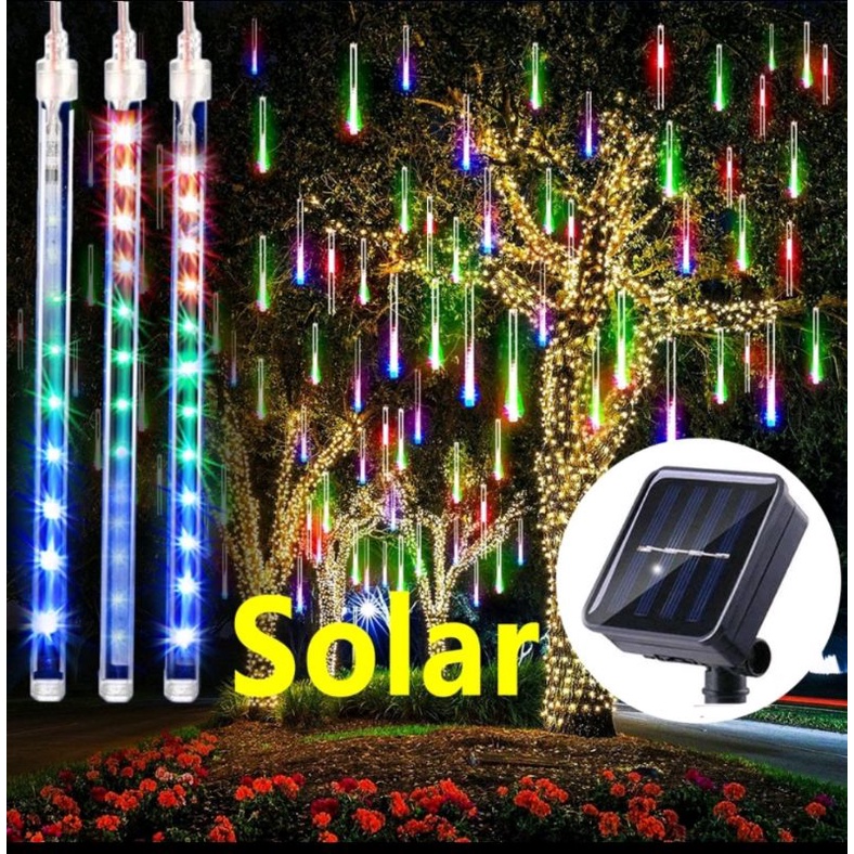 GF32492 Solar Led Shower Meteor Rain Lights/Solar Christmas Light RGB ...