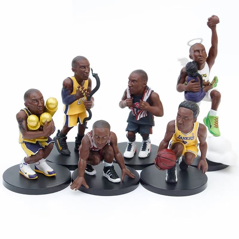 [6PCS/Set] NBA star model Kobe Road 6-piece set Mamba spirit trend Kobe ...