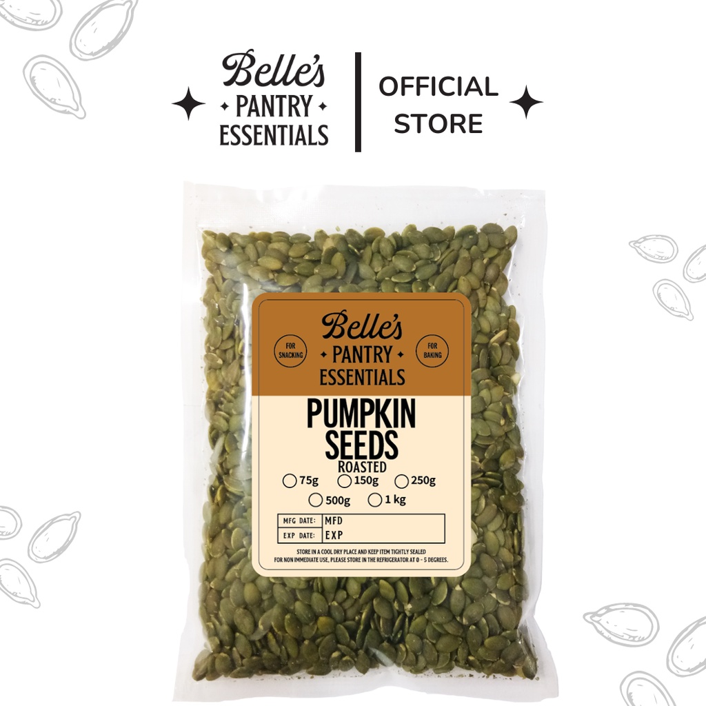 Belle's Roasted Pumpkin Seeds (75g to 150g) | Shopee Philippines