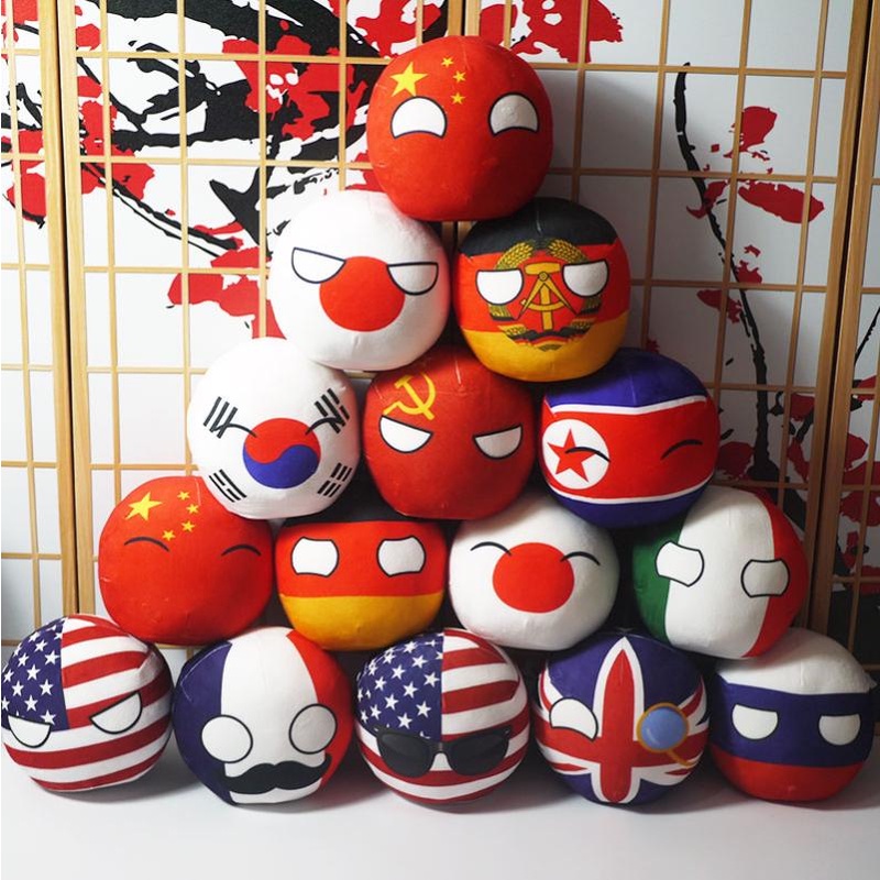 10cm Countryball Plush Toys Polandball Pendant Country Flag Balls ...