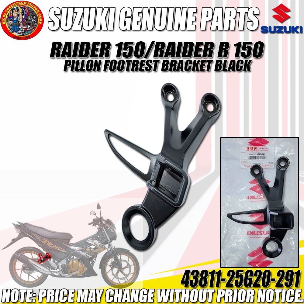RAIDER 150/RAIDER R 150 PILLON FOOTREST BRACKET RIGHT BLACK (SGP ...
