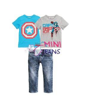 Mini Jeans Set 3in1 Captain America | Shopee Philippines