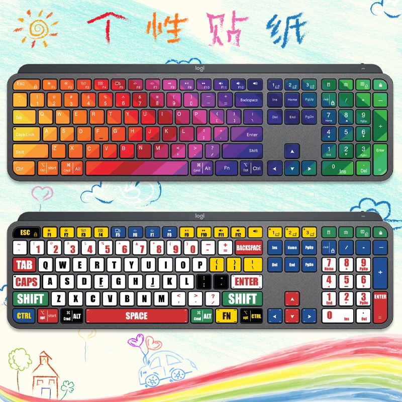 Suitable for Logitech MX Keys Craft keyboard stickers key stickers ...