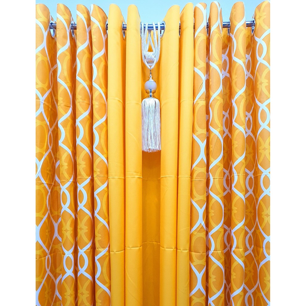 MM 3in1 Set Elegant Ring Curtain For Window Door Home Room Decor ...