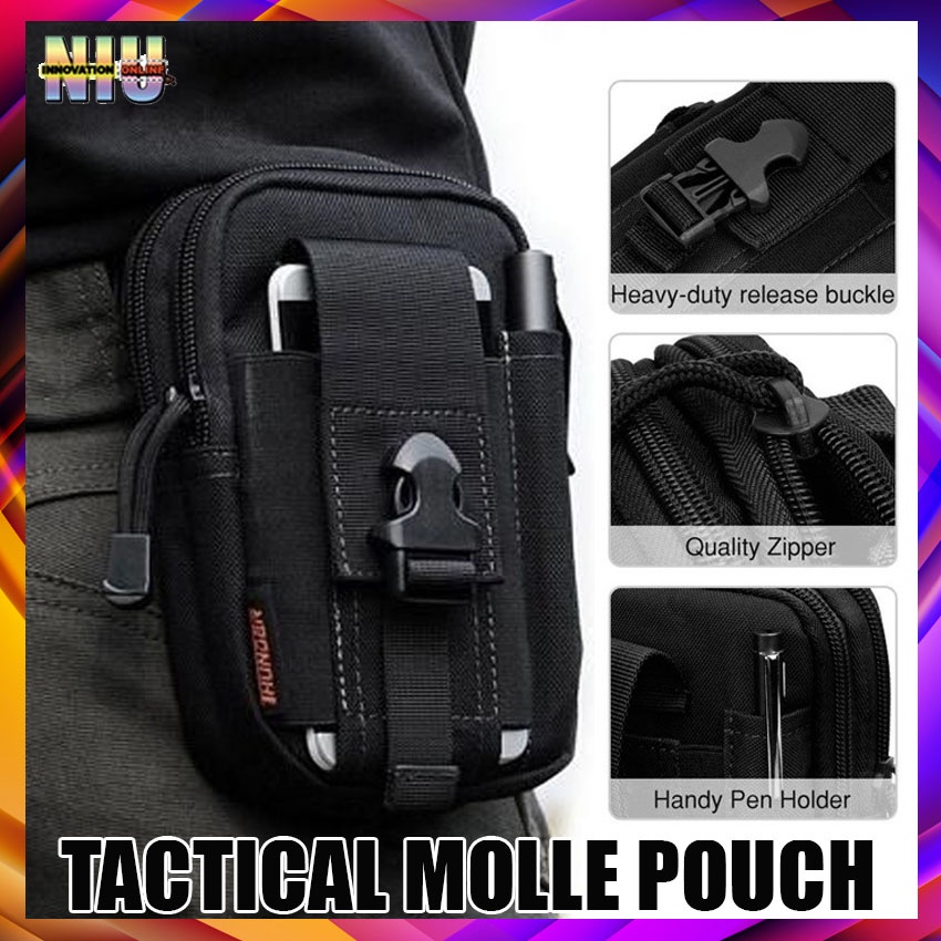 Molle Pouch Water Resistant Nylon Mobile Phone Wallet Travel Sport ...