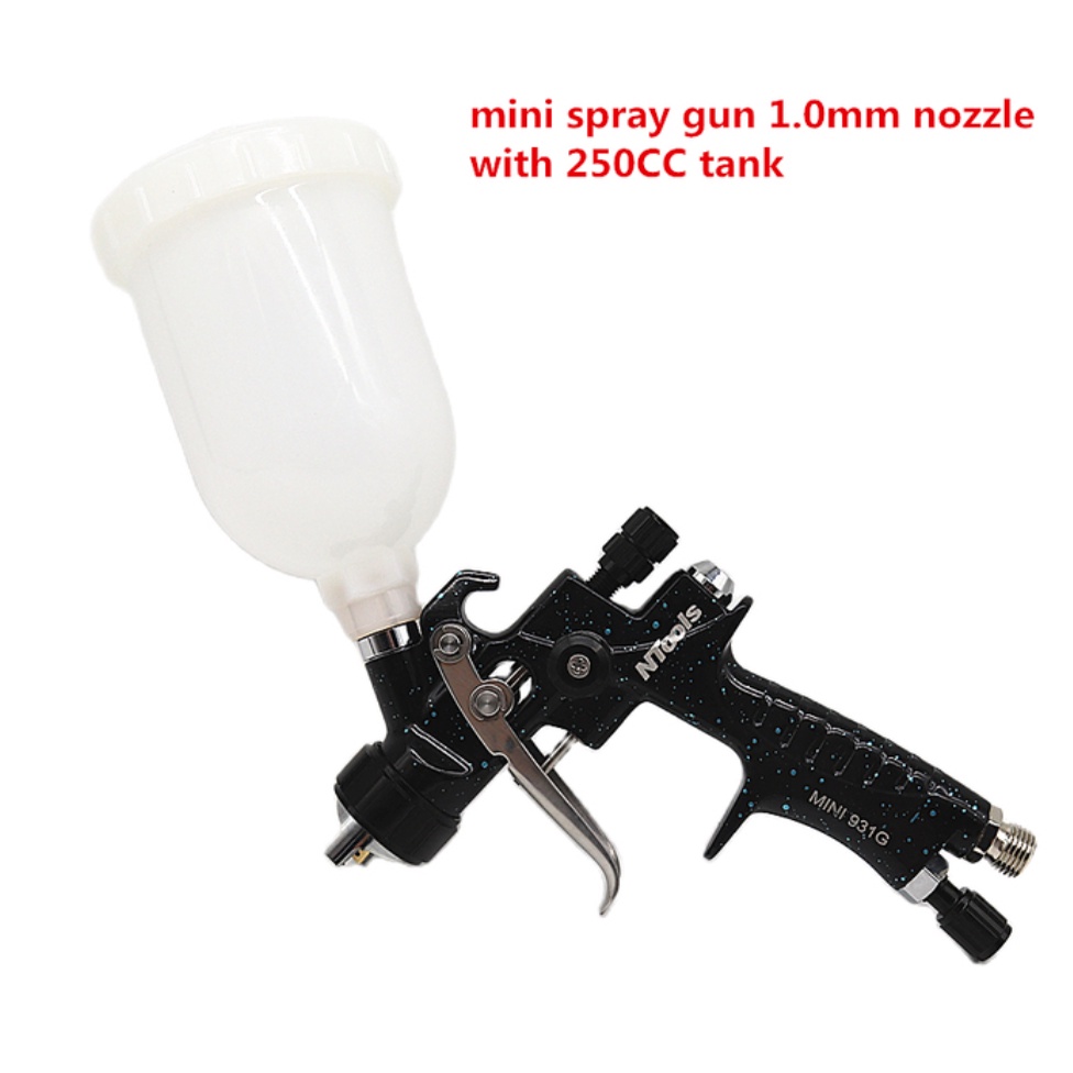 1.0/1.2MM Nozzle Spray Gun With 400CC PPS Tank Air Spray Gun Paint ...