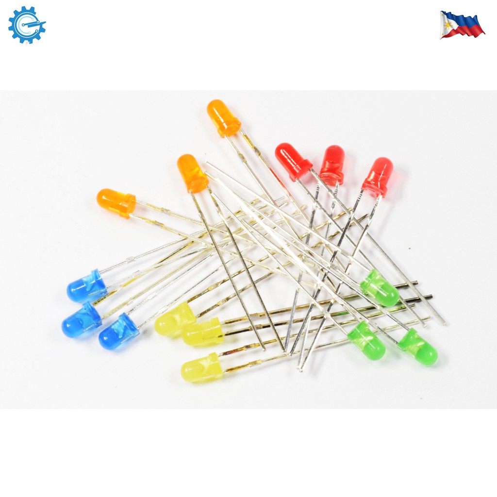 10pcs 15pcs 3mm Light Emitting Diode LED col | Shopee Philippines