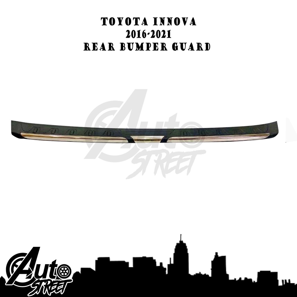 Toyota Innova 2016-2021 Rear Bumper Guard/ Rear Stepsill (Black with ...