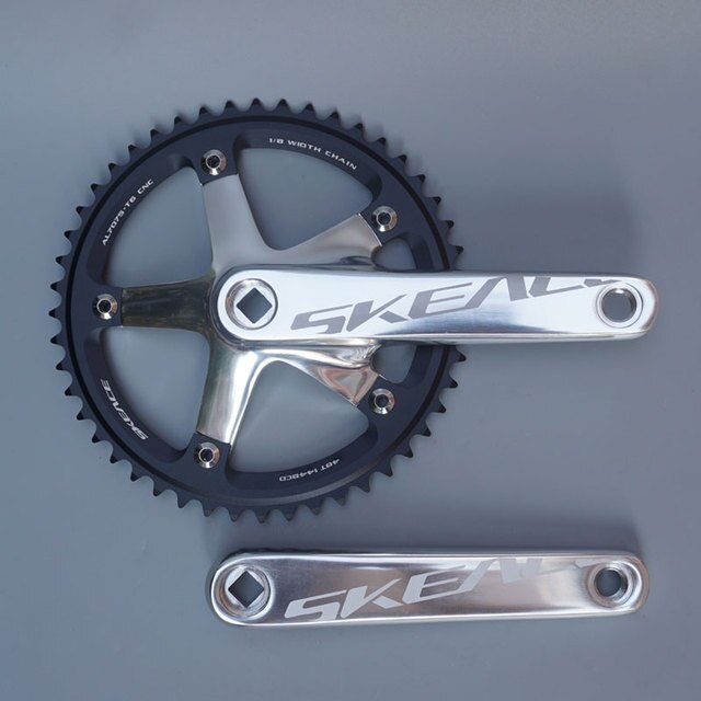 Skeace Square Tapered Crankset 48T & 49T Lattice Chainring for Fixie ...
