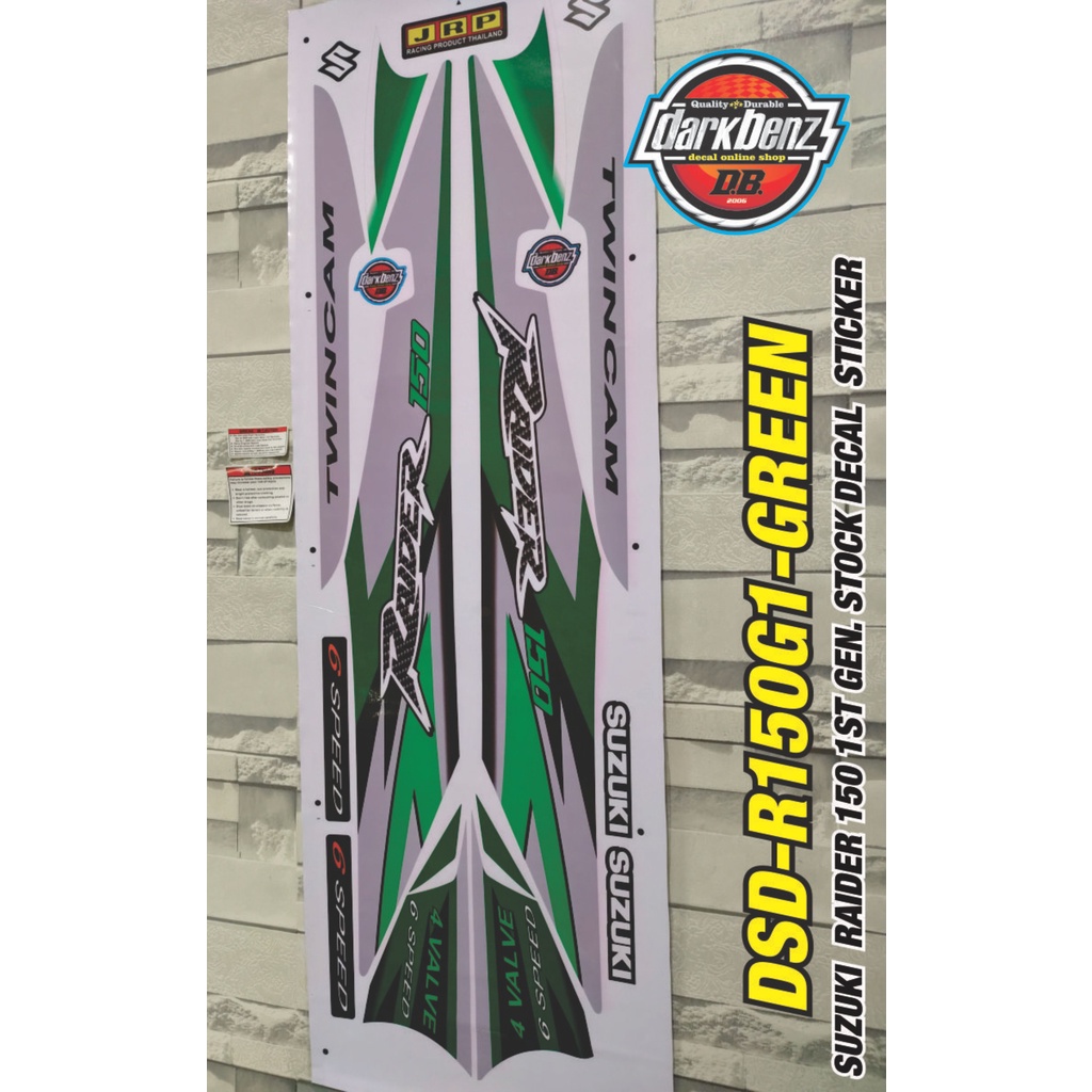 Suzuki Raider 150 First Generation Stock Sticker Decal - Complete Set ...