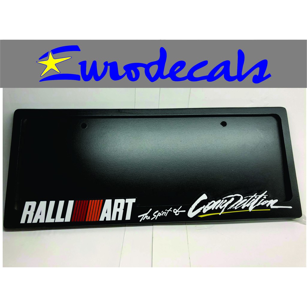 Ralliart Plate Frame 2 pc for Phil Size Plate lancer pajero xpander ...