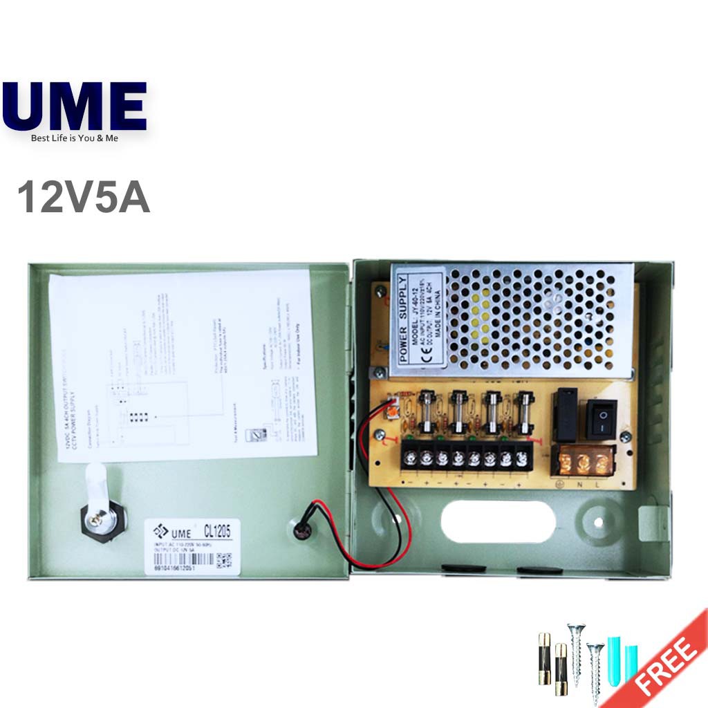 DC 12V 5A 10A 20A 30A 40A Centralized Power Supply Adapter UME CCTV COD ...