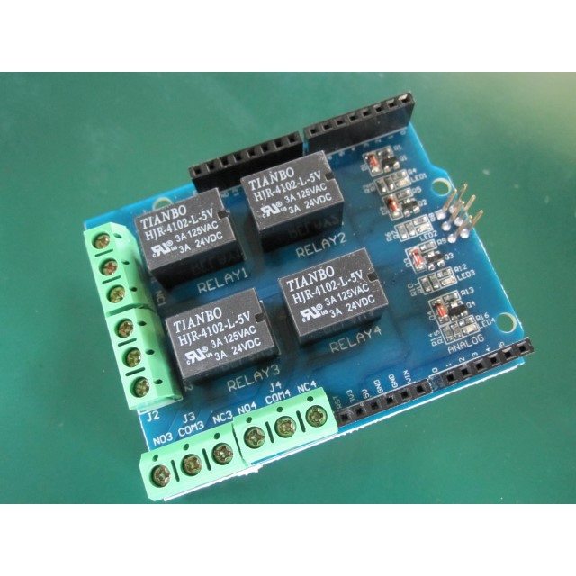 Four channel Relay Shield 5V 4 Channel Relay Shield Module | Shopee ...
