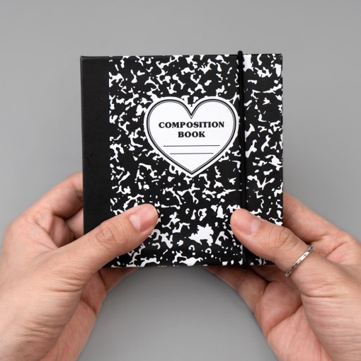 [LUCALAB NEW] 3-Ring Black Composition Binder, Korean Photocard Binder ...