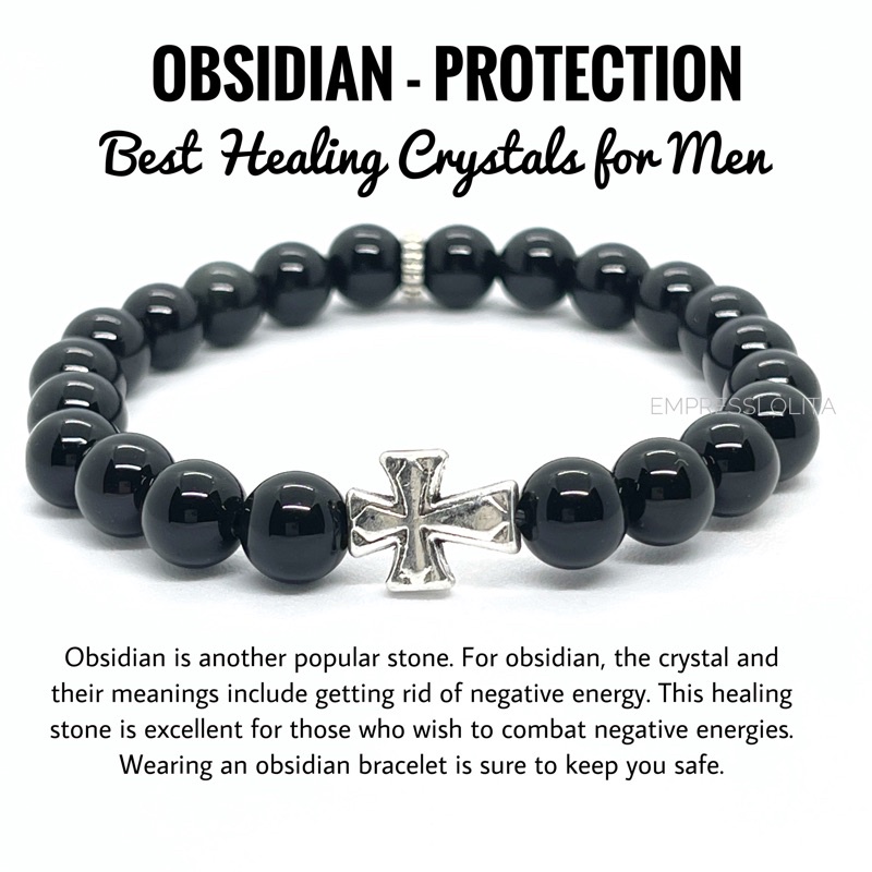 Authentic Black OBSIDIAN - PROTECTION Best Healing Crystals for Men ...