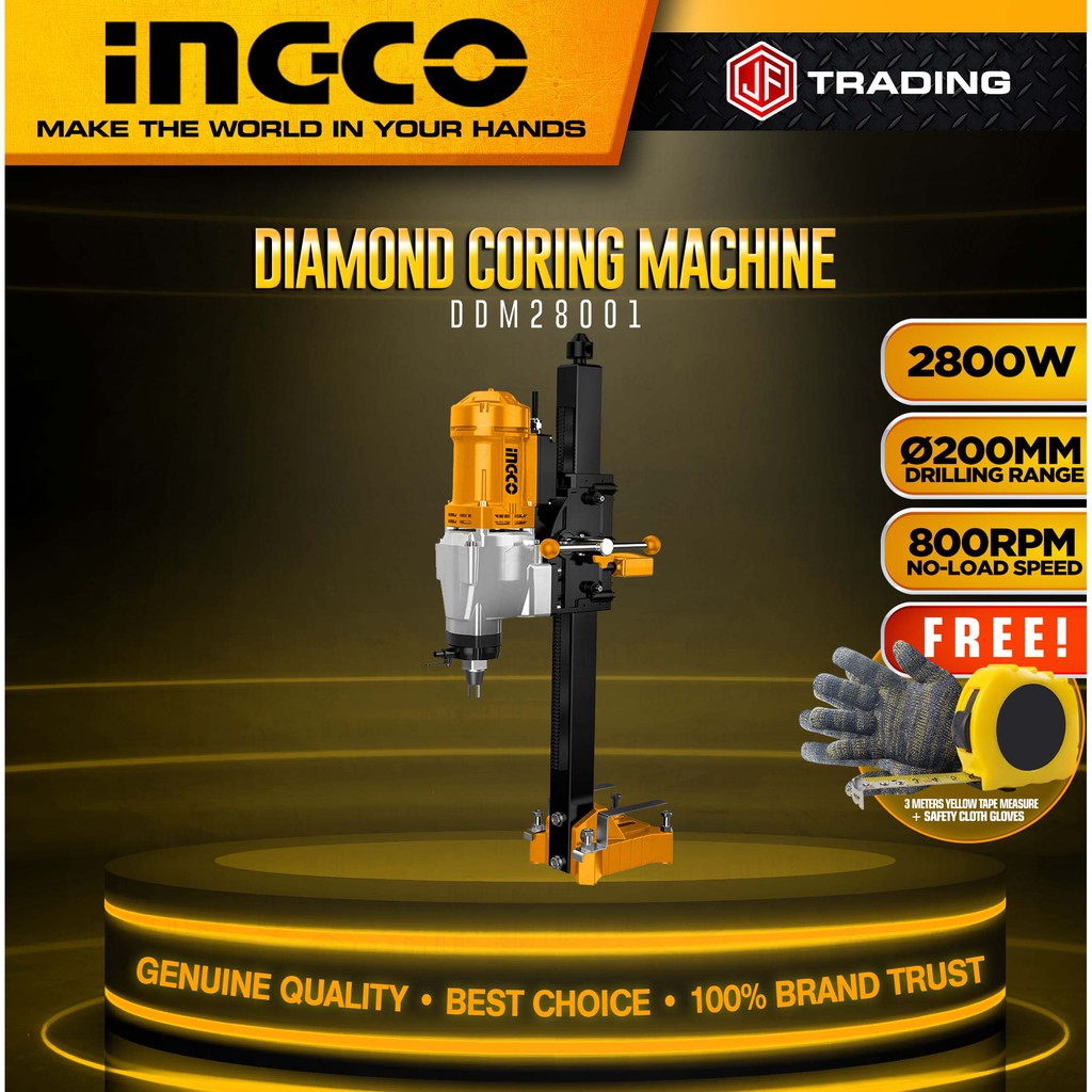 INGCO Diamond Coring Machine 2800W DDM28001 High Quality With FREEBIES ...