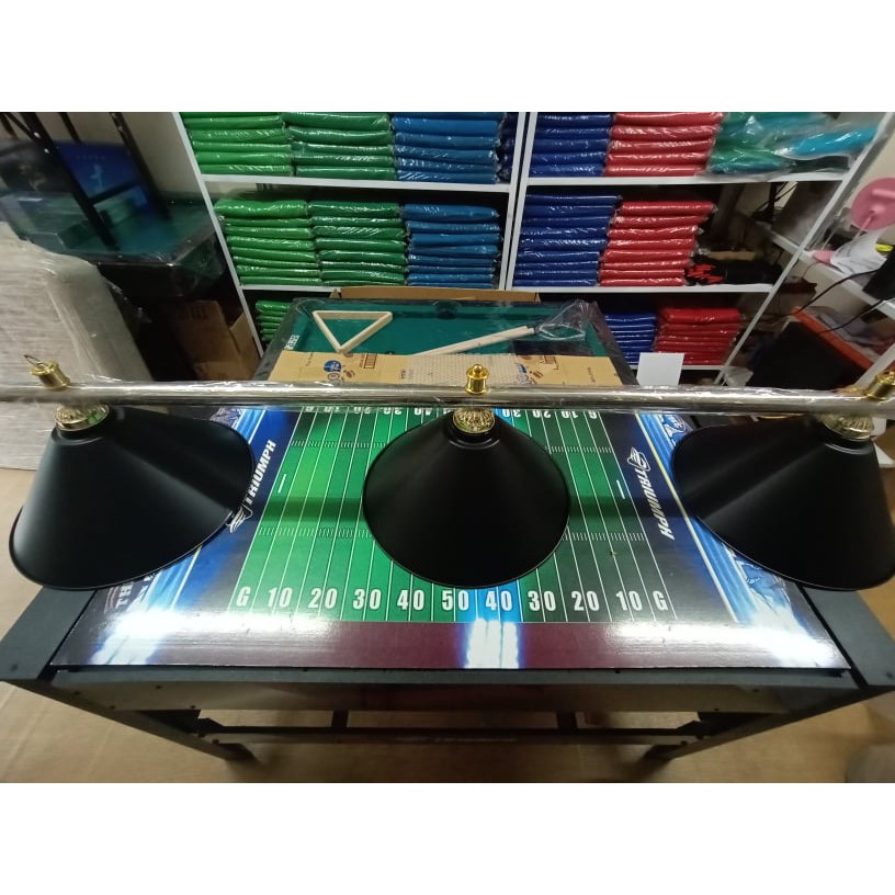 BILLIARD LAMP WITH 3 BLACK SHADES 168cm (ABLP HIGH QUALITY BILLIARD ...