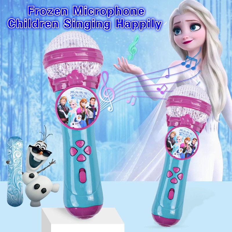 Frozen Cartoon Microphone Children Karaoke Microphone Singing Princess ...