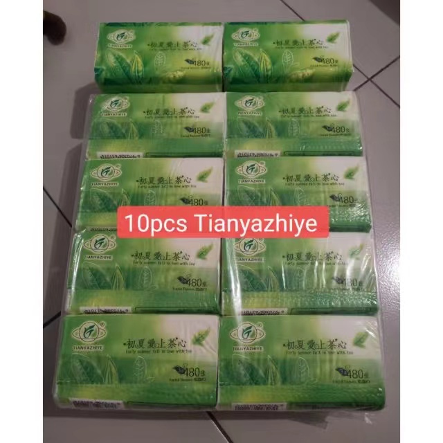 (8 Packs) Organic green tea Facial Tissue Paper towel 3 ply | Shopee ...