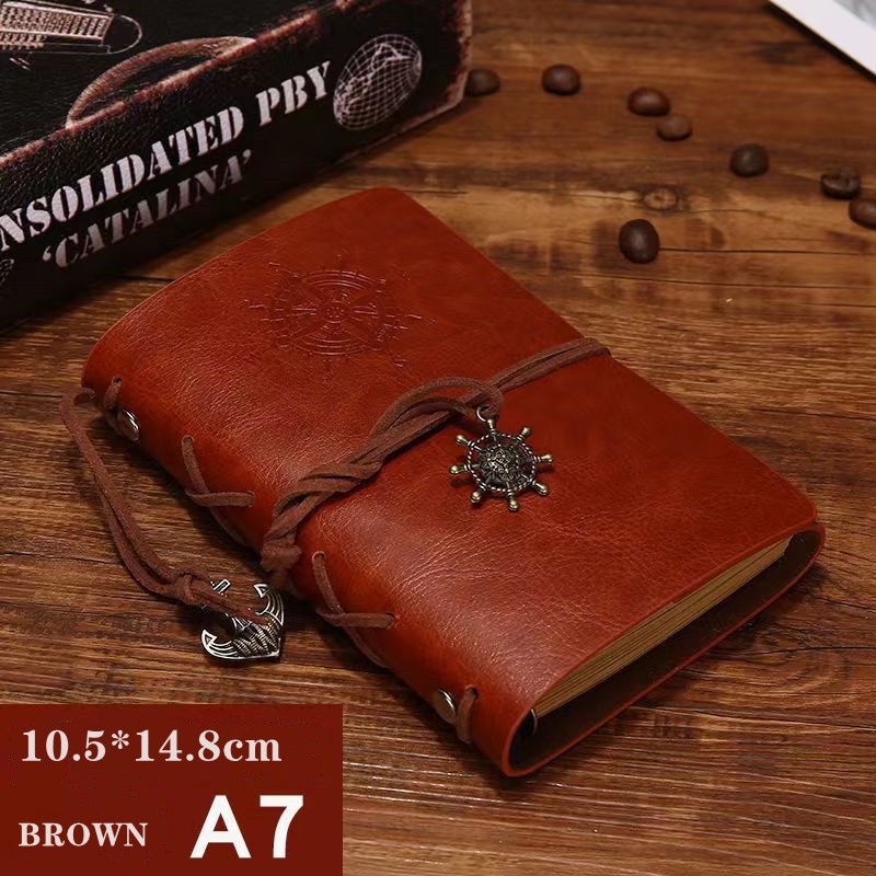 [COD] Retro Refillable PU Leather Notebook A7 Loose-Leaf Notepad Thick ...